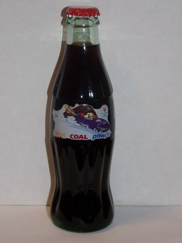 8 OZ COCA COLA COMMEMORATIVE BOTTLE - 2002 SALT LAKE OLYMPICS COPPER ...