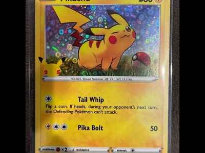 2020 pikachu Tail Whip Pokémon Card/ RARE Holographic Foil Stamped 60 ...
