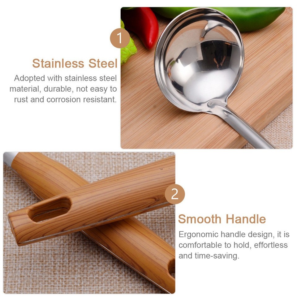 Hot Pot Spoon Heat-resistant Soup Spoon Kitchen Plastic Long Handle ...