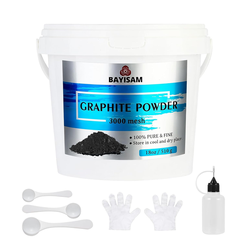18Oz/510G Pure Graphite Powder,3000 Mesh Microfine Dry Graphite ...