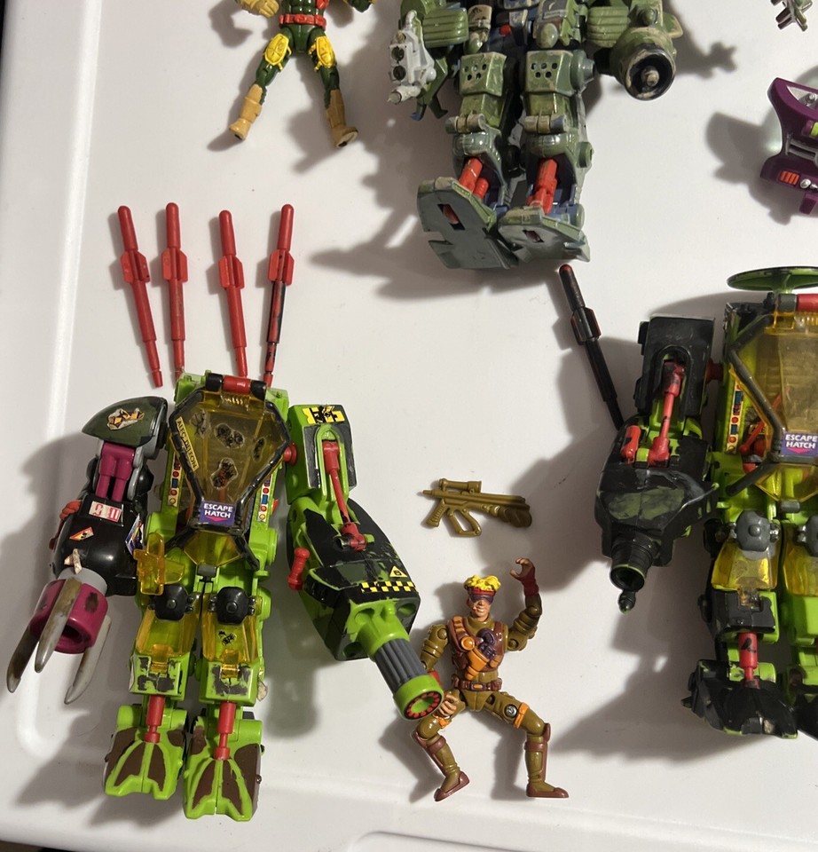 Vintage Lot Loose Exo Squad Action Figures Vehicles And Accessories 90s ...