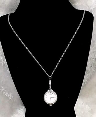 Bucherer Vintage Silver 17 Jewels Skeleton Bubble Watch with Chain | eBay