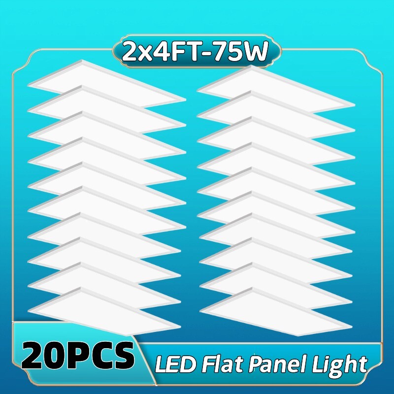 2x4 LED Ceiling Light,75 Watt Flat Ultra-Slim Dimmable Edge Lit LED ...