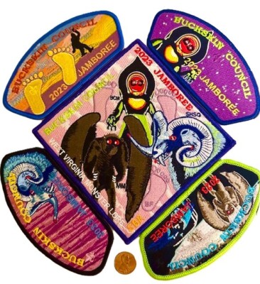 BOY SCOUT BSA BUCKSKIN OA 617 2023 JAMBOREE 5-PATCH SET JSP CSP ...