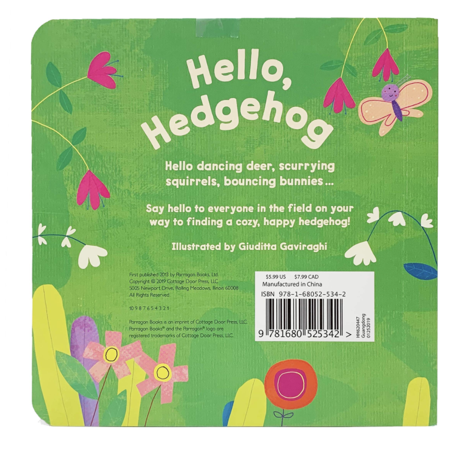 Hello, Hedgehog by Parragon Books (2019, Children's Board Books) for ...