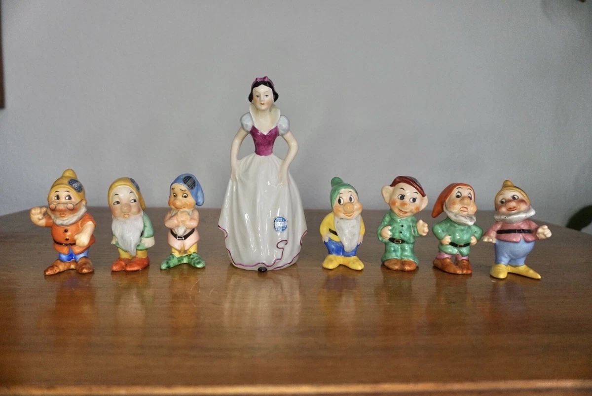 Disney Snow White And The Seven Dwarfs Figurines Vintage Moveable Body Walt Disney
