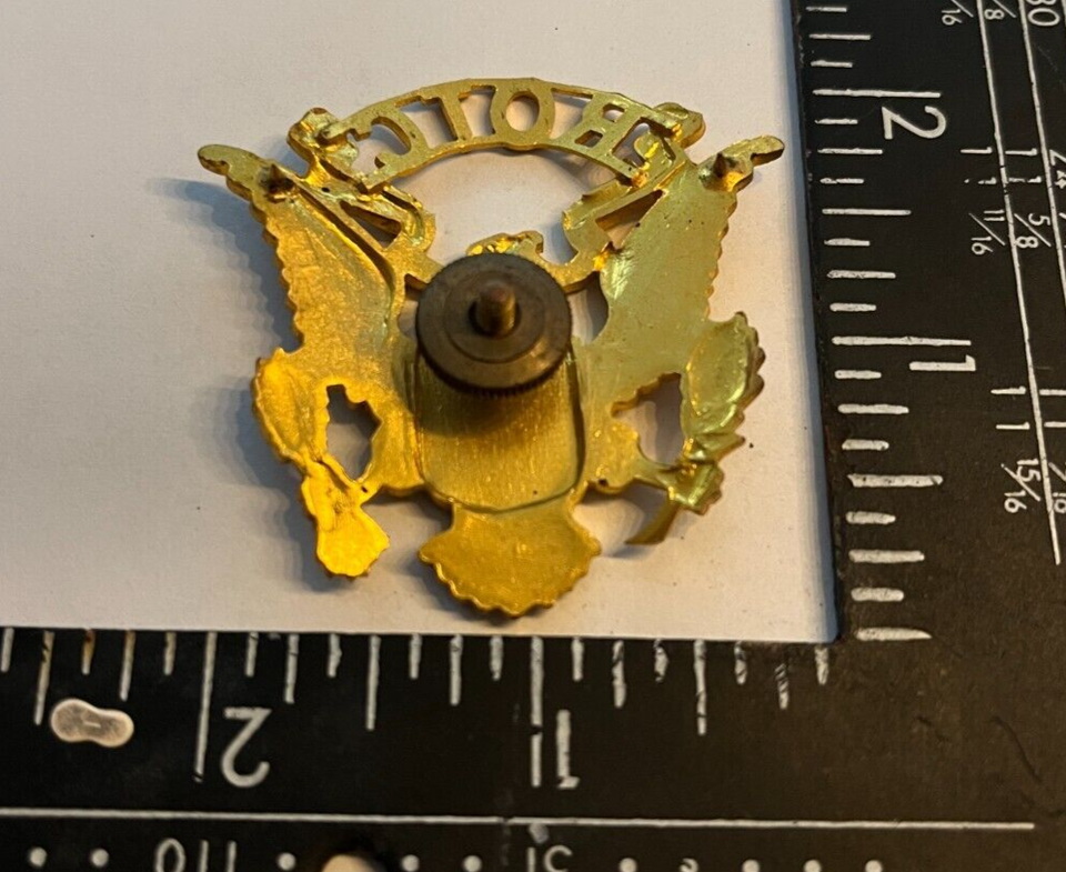 Vintage US Army Military ROTC Eagle Hat Badge Screw Back Pin | eBay