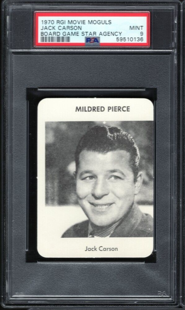 1970 RGI Movie Moguls Star Agency JACK CARSON Actor MILDRED PIERCE PSA ...