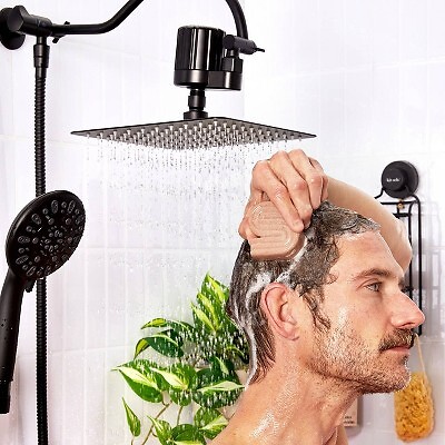 Kitsch Mass Purifying Water Shower Filter Easy-Twist Installation Black | eBay