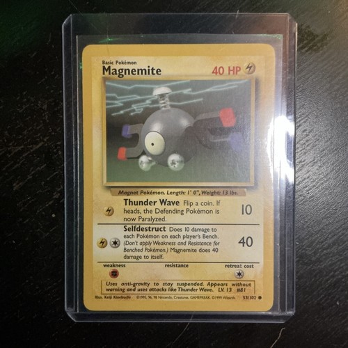 Magnemite (53/102) Base Set Unlimited Common Pokemon Card (NM) Regular ...