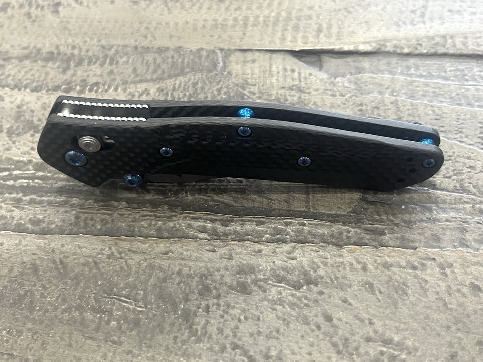 Benchmade 943 OSBORNE Carbon Fiber BLUE Titanium, RARE LUXURY CLASS ...