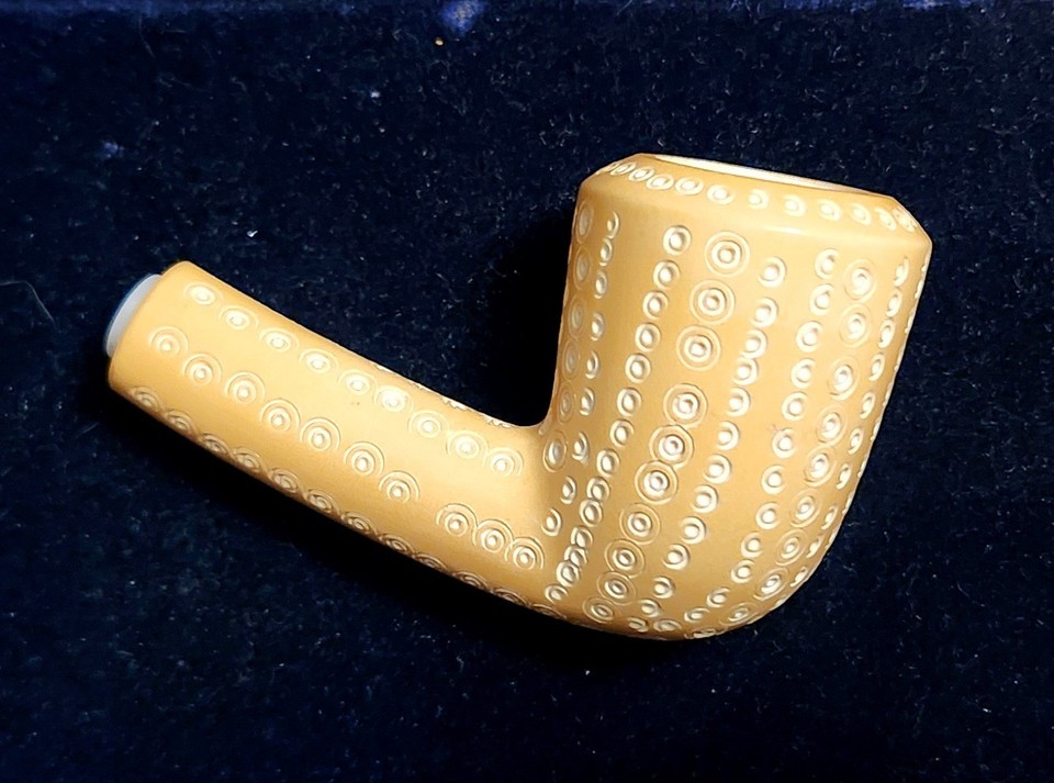 CAO Meerschaum Pipe UNSMOKED Bent Dublin with Geometric Designs - No ...