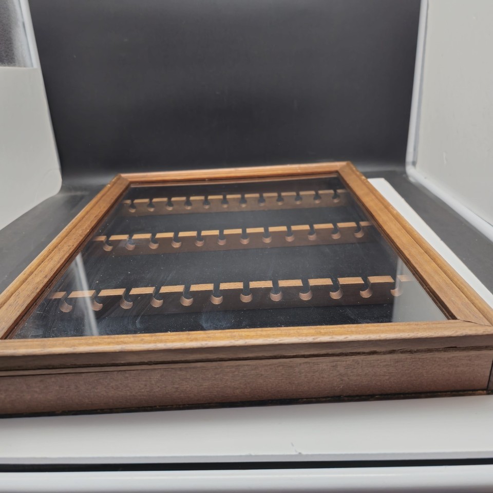 36 Souvenir Tea Spoon Display Case Collection Collector Rack Wall Mount ...