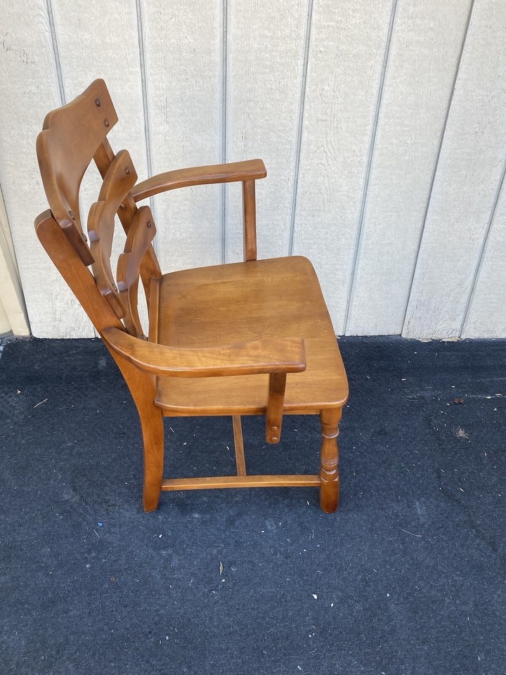 64766 Set of 6 Solid Maple Temple Stuart Dining Chair s Chairs | eBay