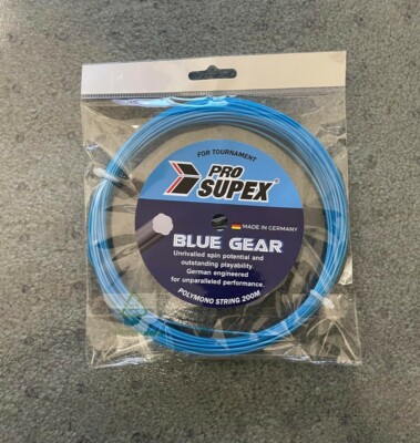 Pro Supex Blue Gear Polymono Tennis String 40ft (1.25mm, Blue) | eBay