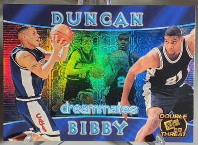 Tim Duncan/Mike Bibby 1998-99 Press Pass Double Threat Dreammates Promo ...