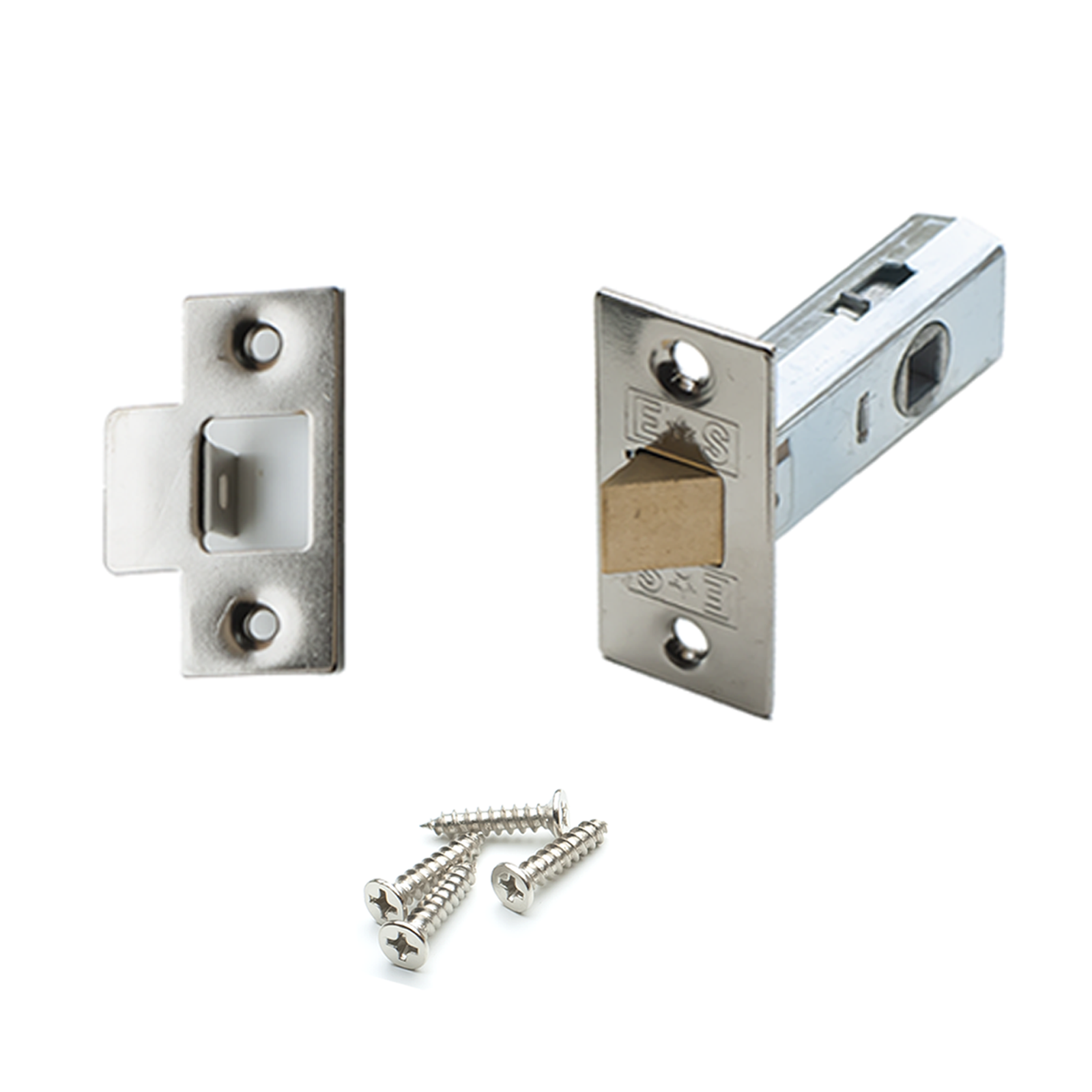 Brushed Chrome Internal Door Lever Handle Pack Latch Sash Bathroom Lock ...