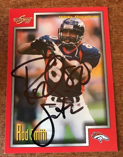 ROD SMITH DENVER BRONCOS 1999 SCORE JSA/COA SIGNED CARD | eBay