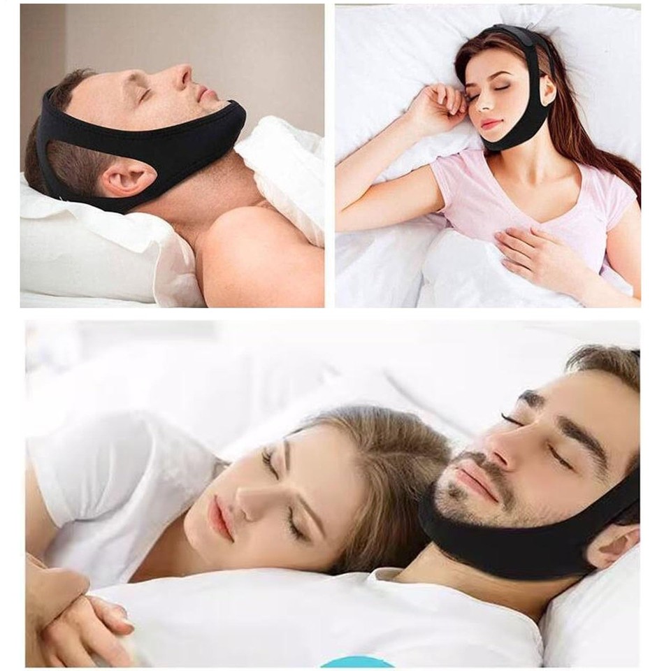 2 Pack Anti Snore Chin Strap Stop Snoring Belt Sleep Apnea Support ...