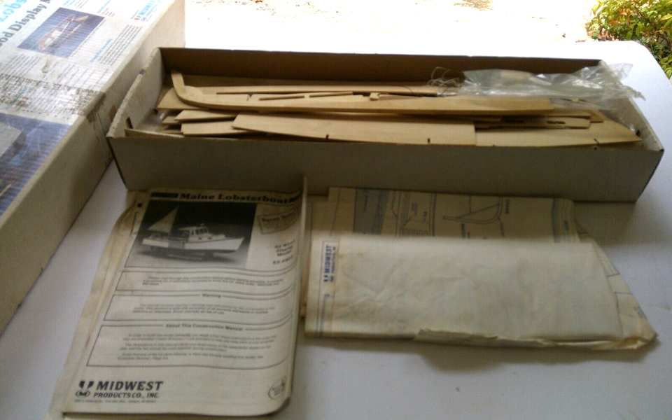 Midwest Products The Maine Lobster Boat Kit #953 Wood Model USA 22" New ...