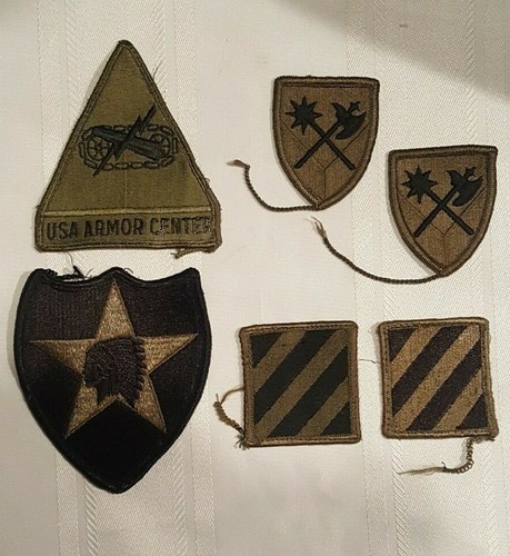 6 Vtg Vietnam Era US Military Patches Subdued USA Armor Center - 2nd ...