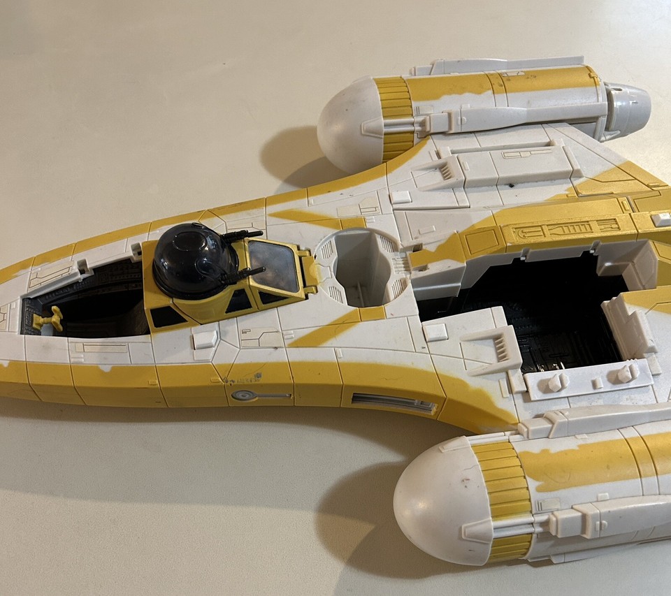 Star Wars Hasbro Y-Wing Bomber Clone Wars 2009 Incomplete Ship | eBay