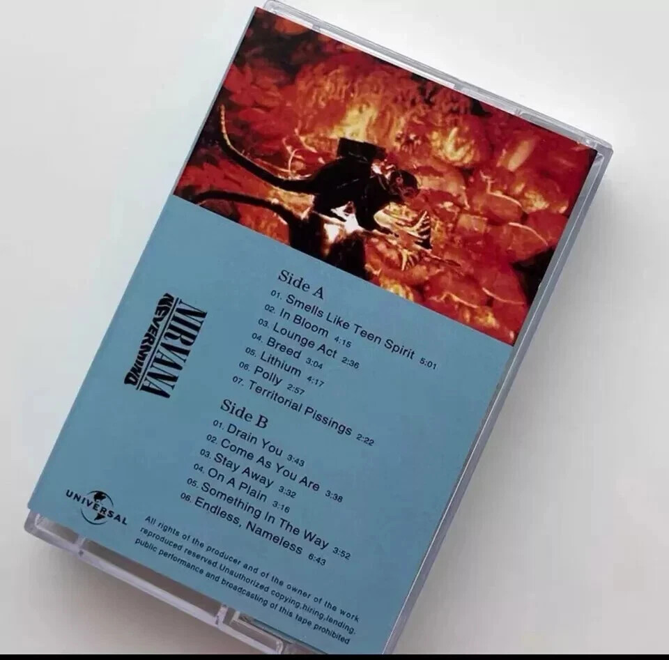 4PCS Nirvana Nevermind Album Cassette Tape Songs Cassette Tapes Retro ...