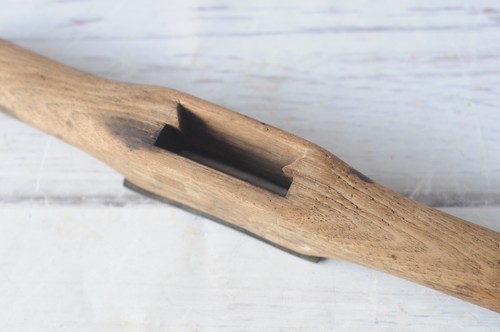 Vintage Wood Handle Brass Plate Spokeshave Draw Knife Carpenters Tool ...