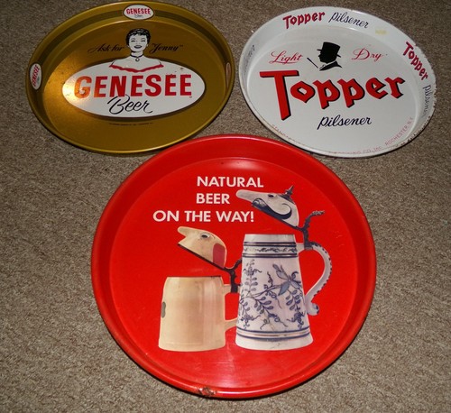 3* Nice Vintage Beer Trays Topper, Genesee and Utica Club TaKE A look ...