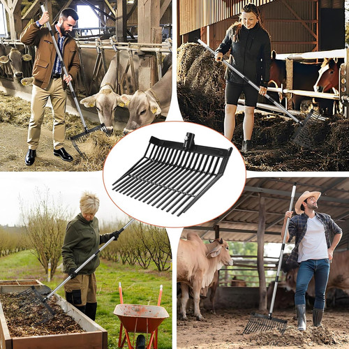Manure Fork, Manure Fork Replacement Head – Heavy Plastic Horse Manure ...