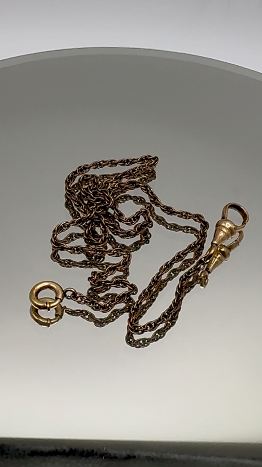Victorian Gold Filled Antique Pocket Watch Rope Link Chain 13 Inches | eBay