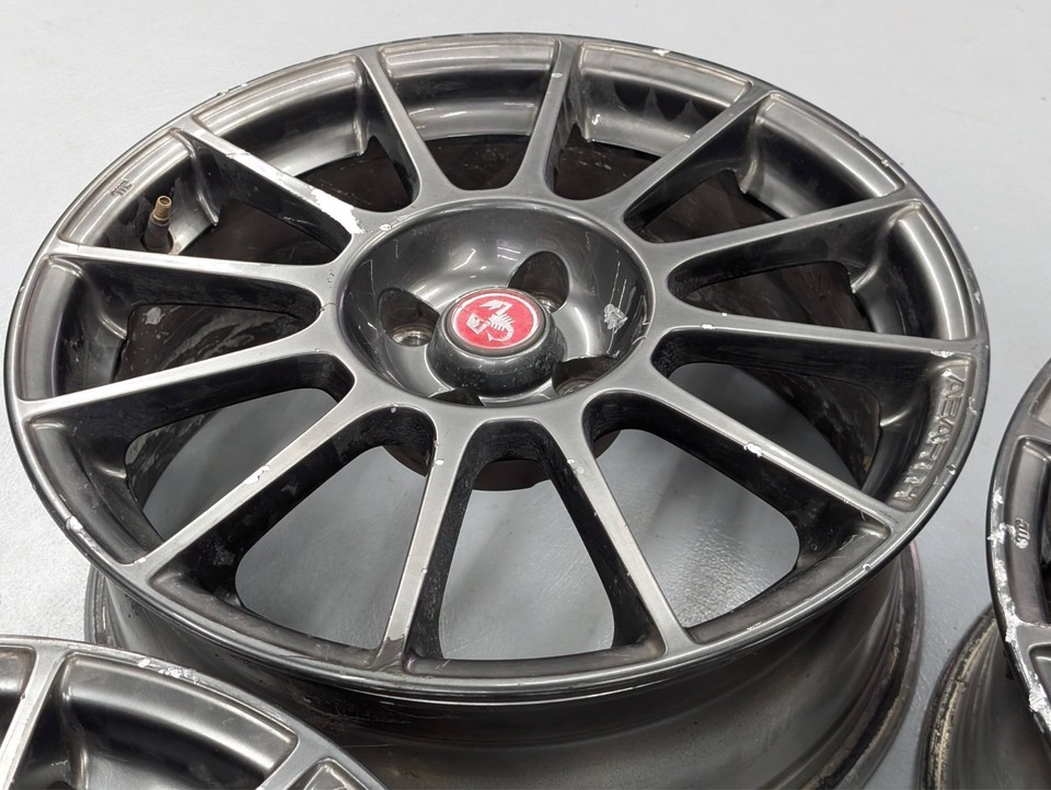 2012-2018 OEM Fiat 500 Abarth Gunmetal 12 Spoke Wheels Rims Alloy 17x7 ...