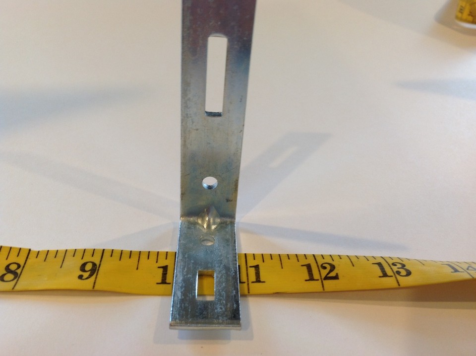 Angle Iron Bracket Zinc 2 x 3 1/2 hole & slot Hardware for shelves ...