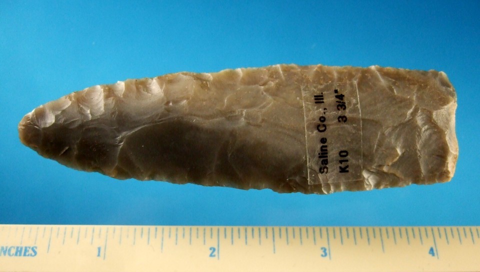 Fine Authentic Illinois Archaic Knife ex: Hoover Arrowheads Artifacts ...