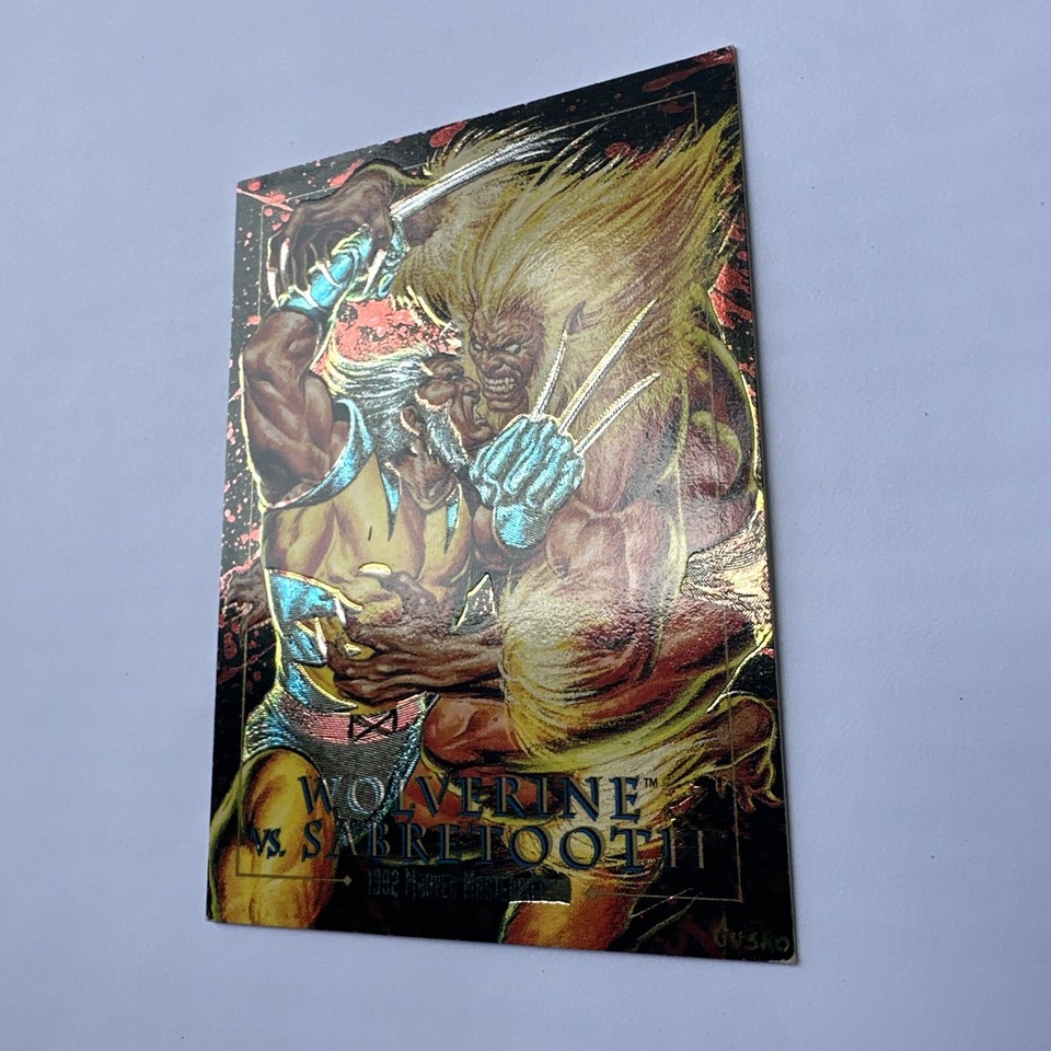 *REDUCED*Wolverine vs Sabretooth Battle 3D1992 Marvel Masterpieces ...