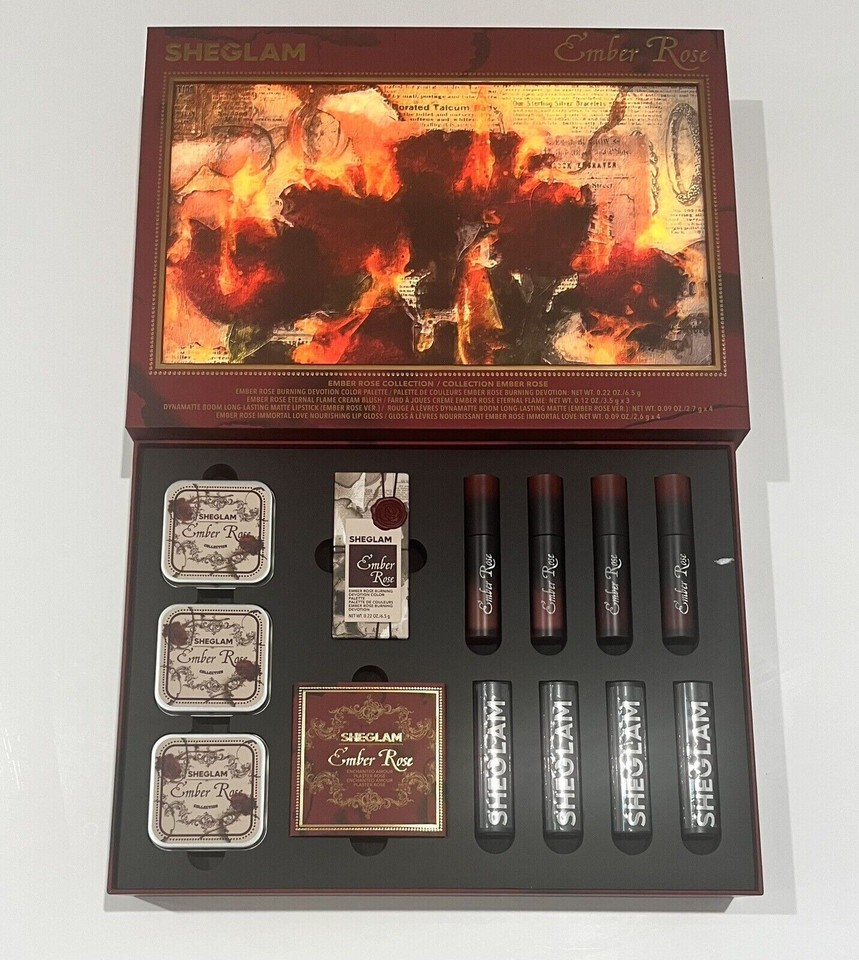 EMBER ROSE X Sheglam 13 pcs MAKEUP FULL COLLECTION LIGHT-UP GIFT BOX ...