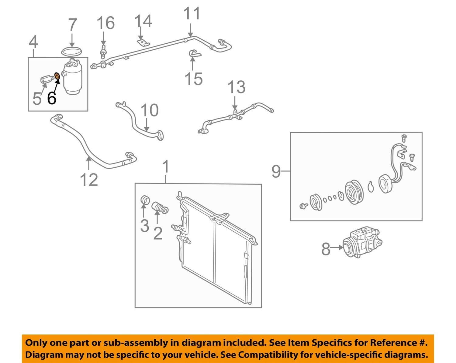 A/C AC Condenser/Compressor/Line-Dehydrator Seal 1409971145 | eBay