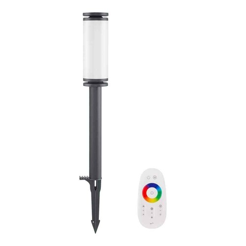 Hampton Bay Black Integrated LED Color Changing Outdoor Landscape Path ...