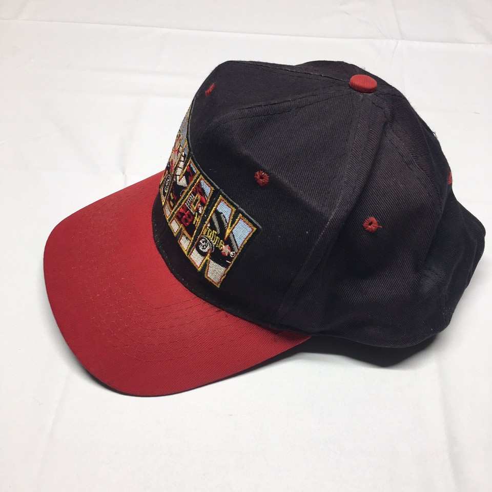 Vintage 90s NASCAR Racing Hat Cap Snapback Ernie Irvan Havoline Black ...
