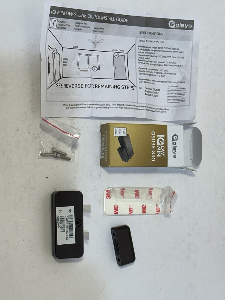 LOT OF 2 x Qolsys QS1136-840 IQ MINI Door window S-Line Sensor BROWN ...