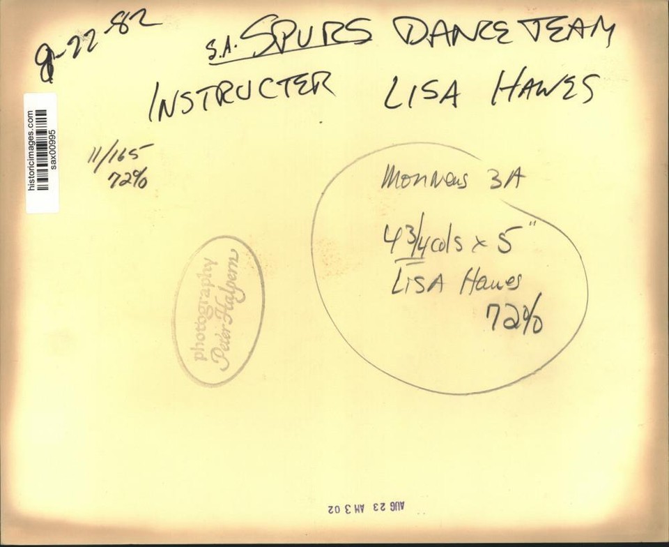 1982 Press Photo San Antonio Spurs Dance Team Instructor Lisa Hawes ...