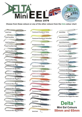 SANDEEL LURES MINI DELTA EELS (PACK OF 4) 50mm or 65mm THE BEST BASS ...