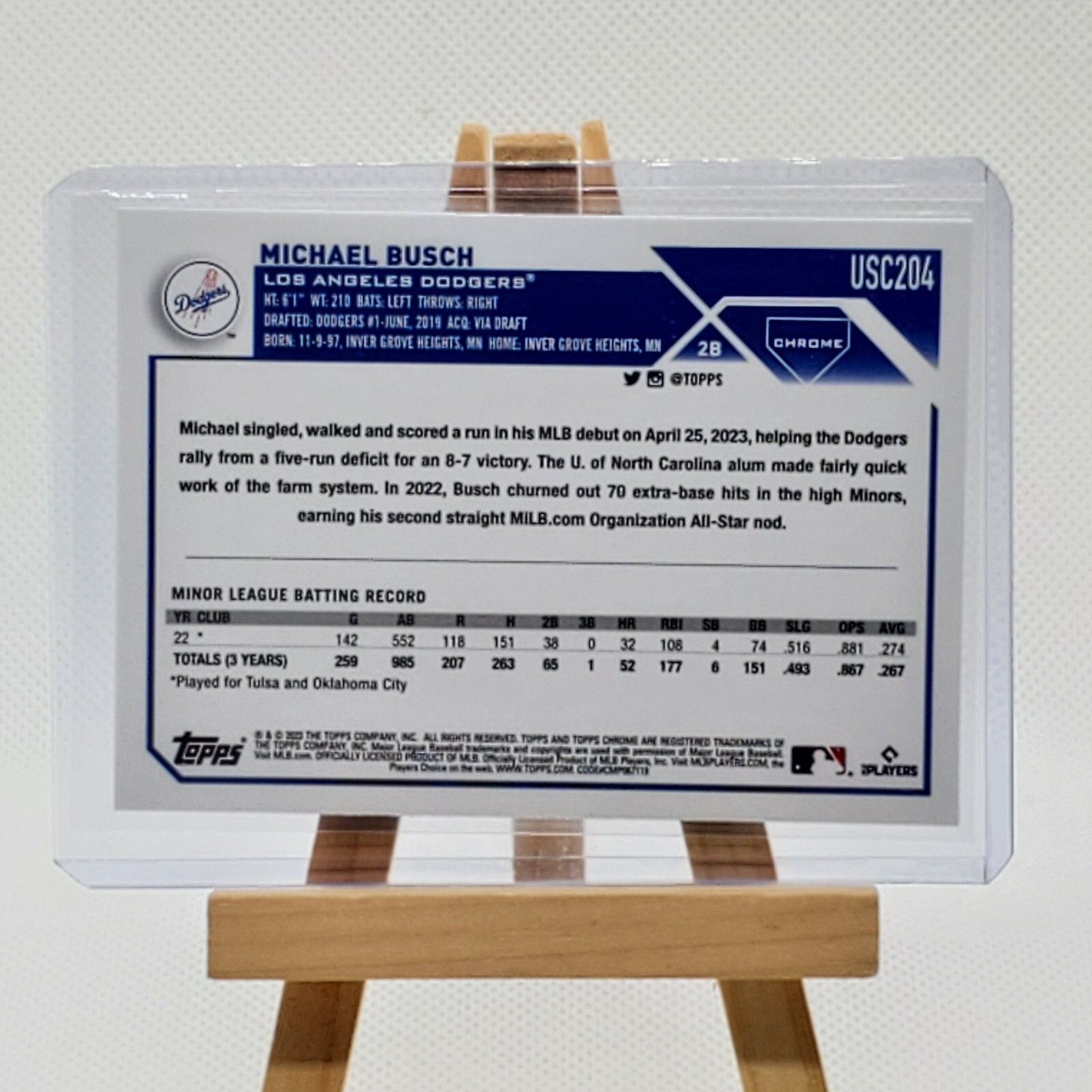 2023 Topps Chrome Update Negative Refractor Michael Busch #USC204 ...