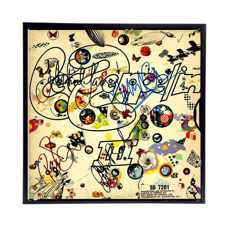 LED ZEPPELIN Autographed Album Cover Reprint. Frame Included. Make an ...