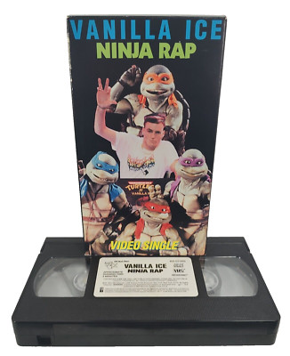 Teenage Mutant Ninja Turtles Vanilla Ice Ninja Rap VHS Single Secret Of ...