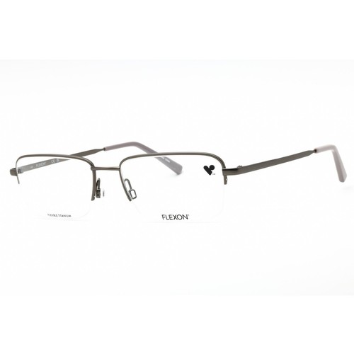 Flexon Men's Eyeglasses GunRectangular Half Rim Frame FLEXON H6050 033 ...