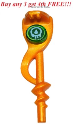 ☀️ Lego Weapon Pearl Gold Serpent Snake Staff Round Green Tile VENOMARI ...