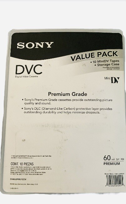 SONY Mini DV Digital Video Lot Of 10 Cassette Tapes DVC 60 min Premium ...