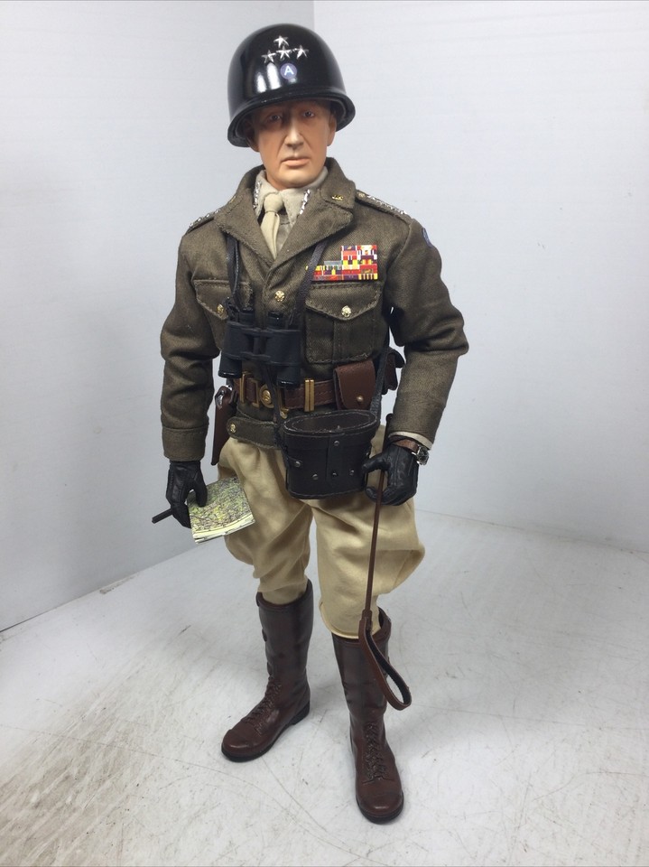 1/6 DRAGON WW2 US 4 STAR GENERAL GEORGE S. PATTON JR 3RD ARMY + COLT ...