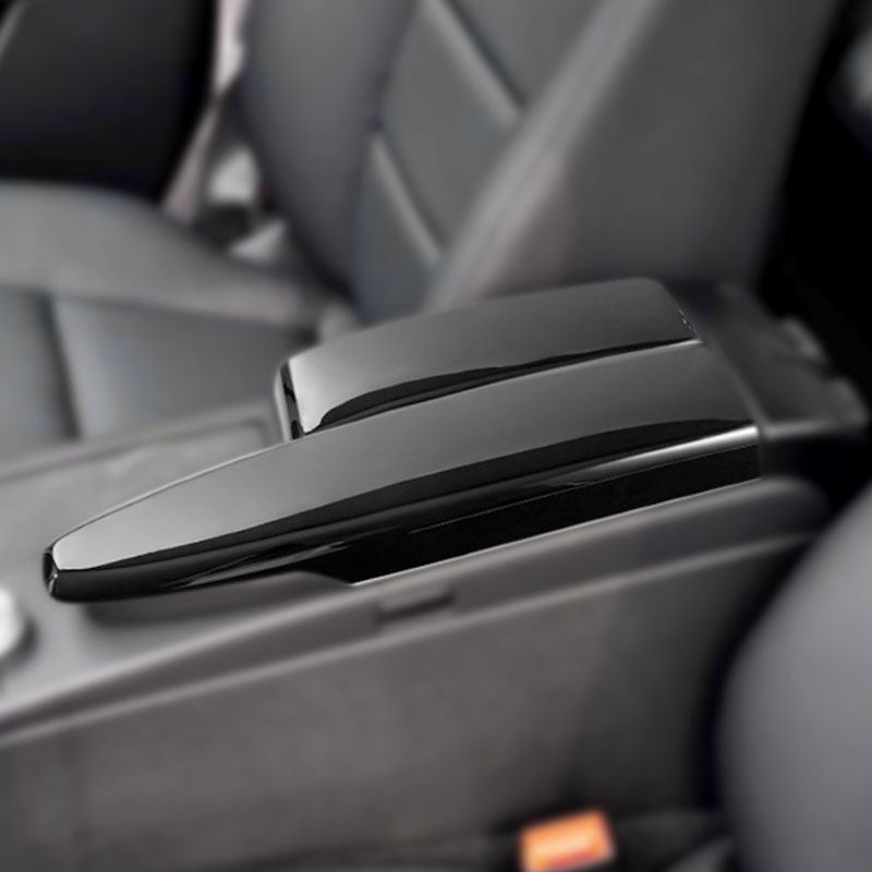 Black Center Console Armrest Box Cover Trim For Mercedes Benz W204 W212 ...